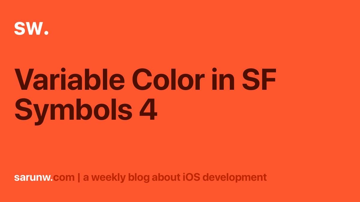 Variable Color in SF Symbols 4 | Sarunw