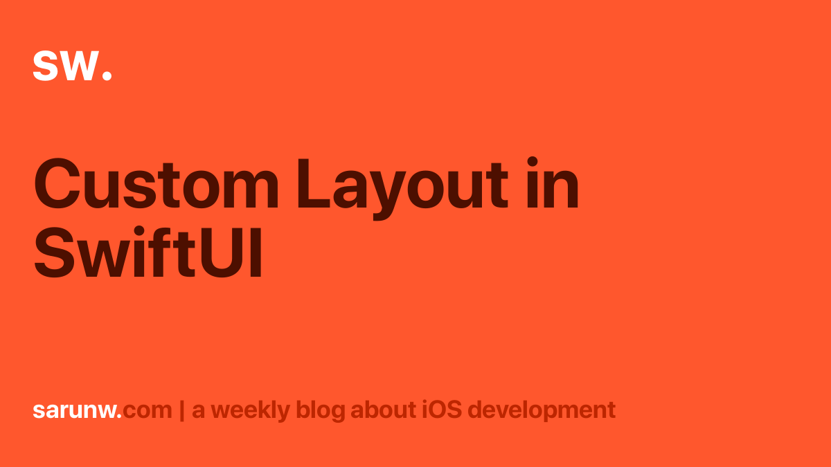 Custom Layout In SwiftUI Sarunw