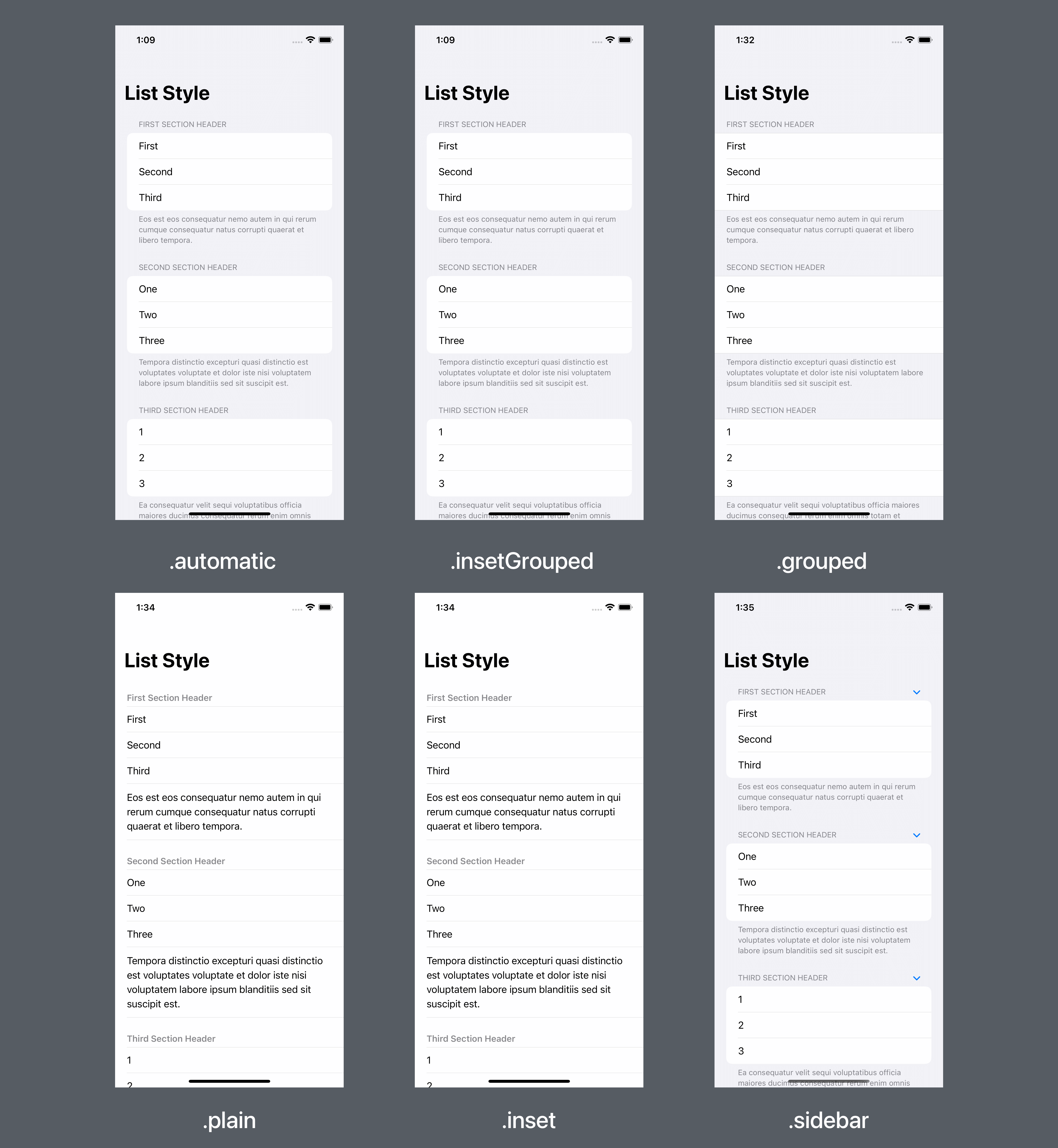 SwiftUI List Style Examples Sarunw